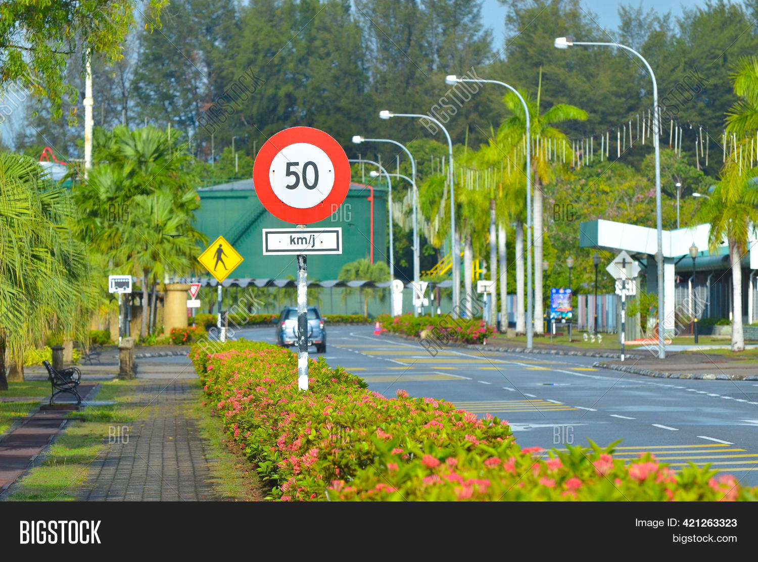 Red Warning Sign Road Image & Photo (Free Trial) | Bigstock