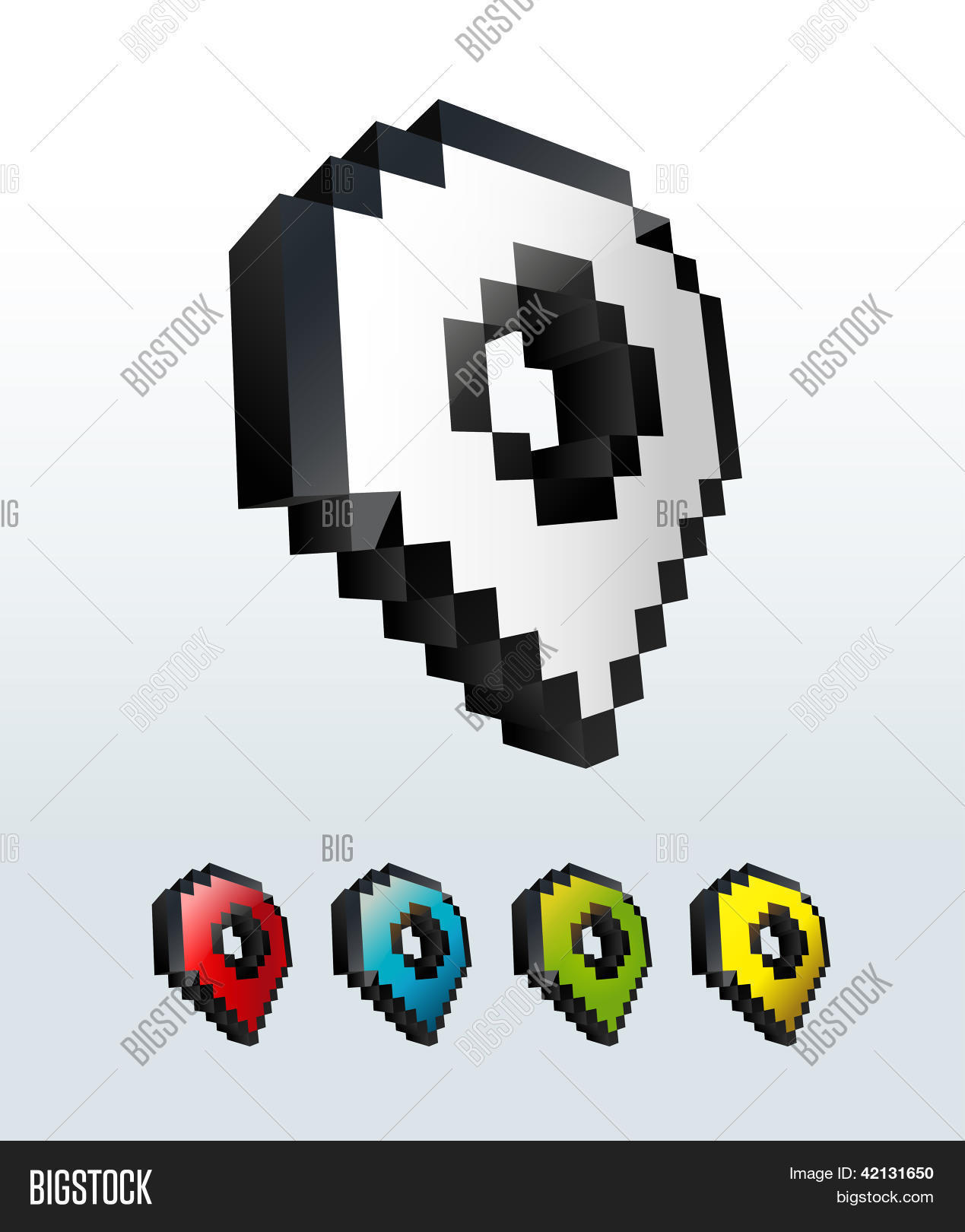 Set Cursor Map Vector & Photo (Free Trial) | Bigstock
