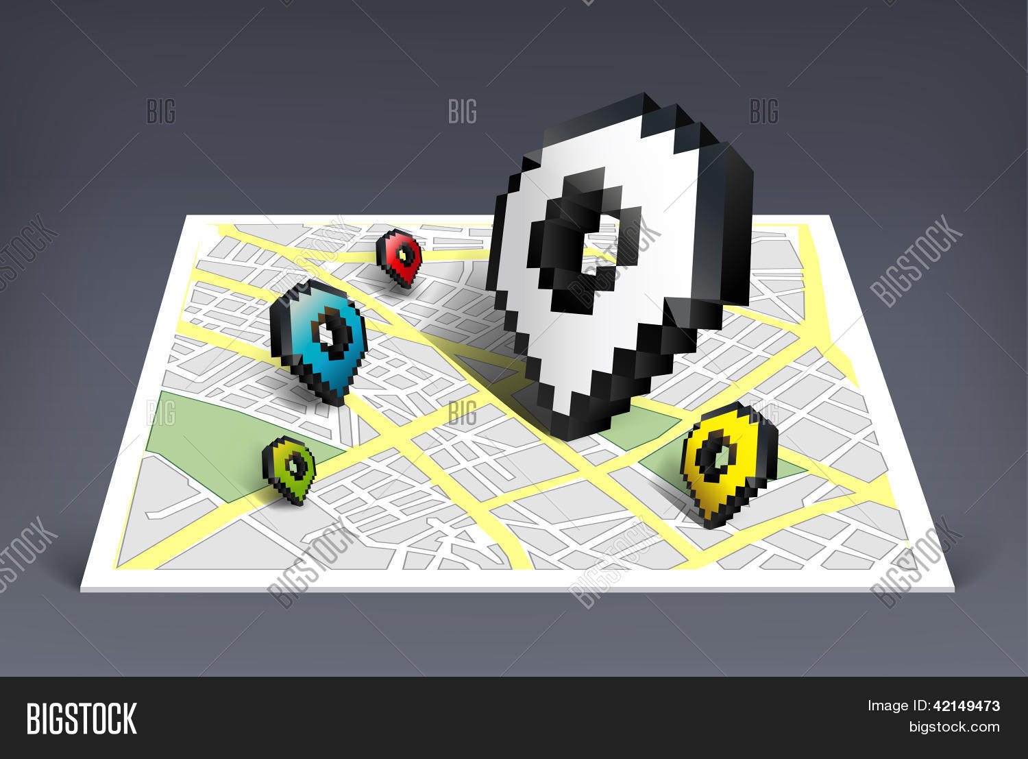 Map Pointer Cursor Vector & Photo (Free Trial) | Bigstock