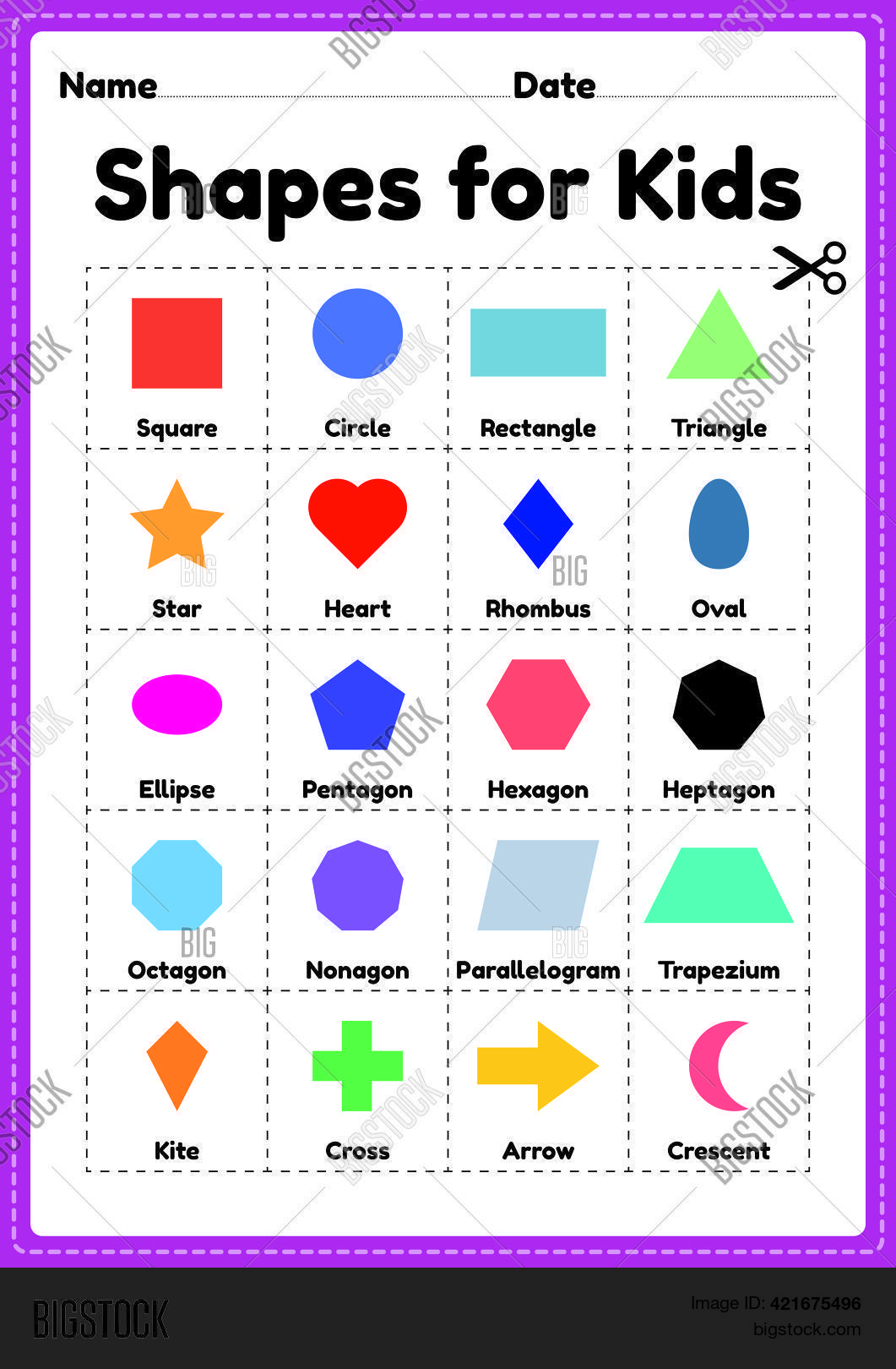 Basic Shapes Kids Vector & Photo (Free Trial) | Bigstock