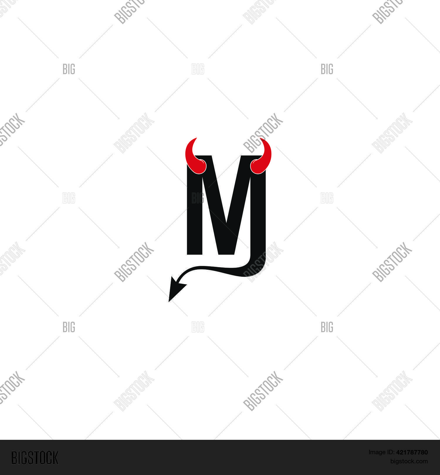 Letter M Devil's Vector & Photo (Free Trial) | Bigstock