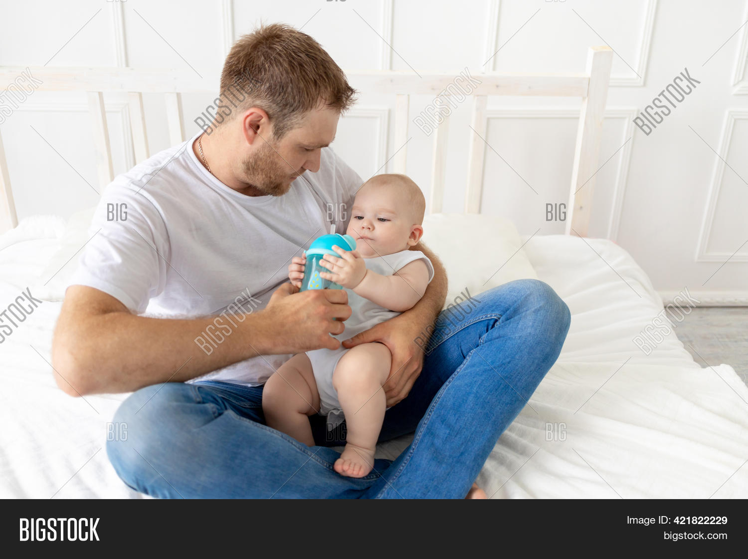 Dad Feeds Baby Son Image & Photo (Free Trial) | Bigstock