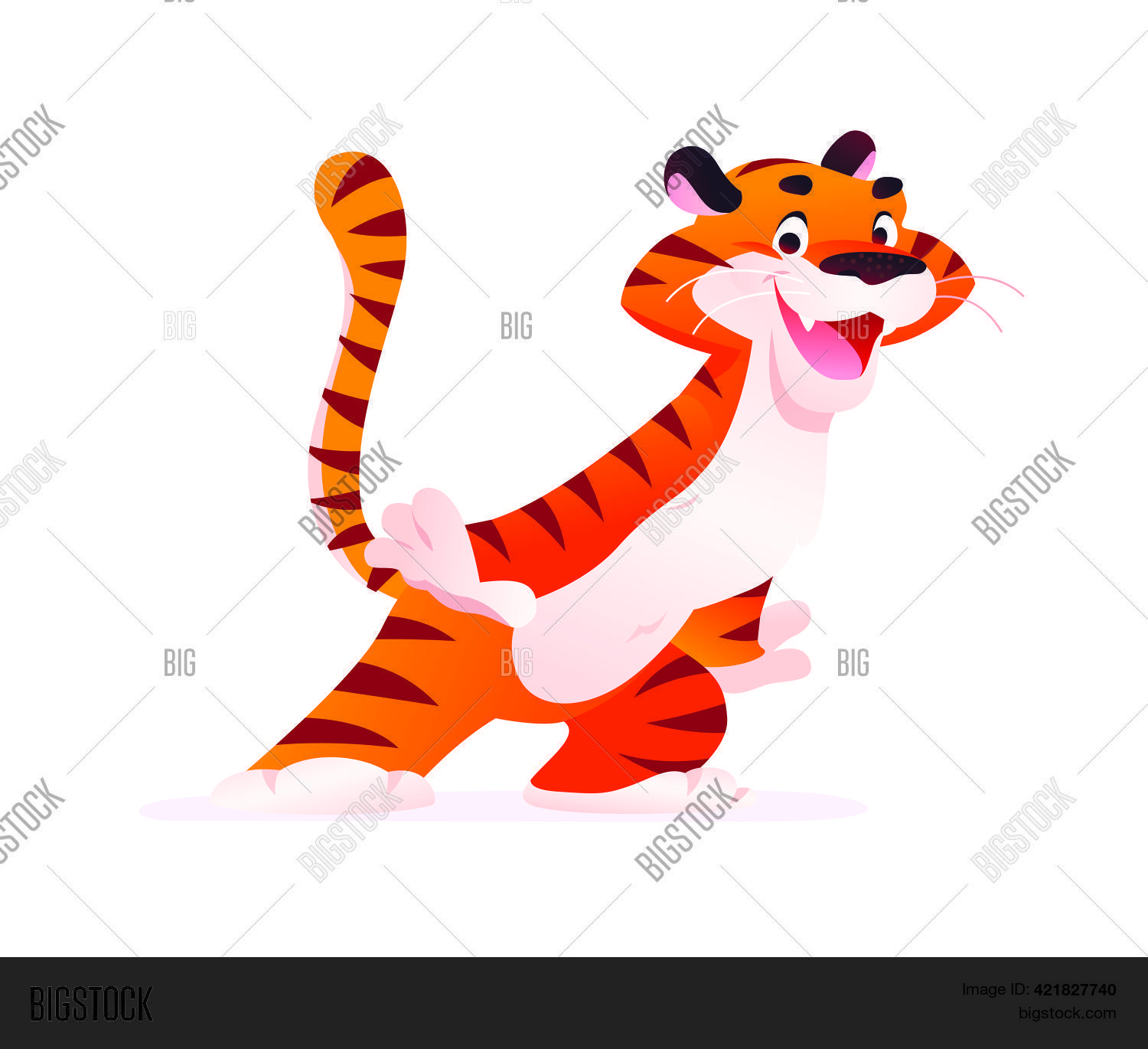 Portrait Funny Tiger Vector & Photo (Free Trial) | Bigstock