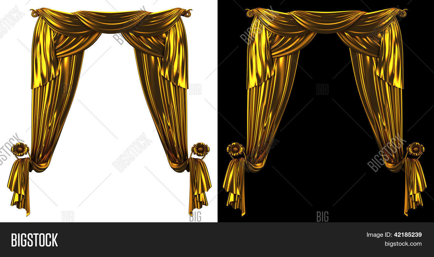 Gold Curtain Image & Photo (Free Trial) | Bigstock