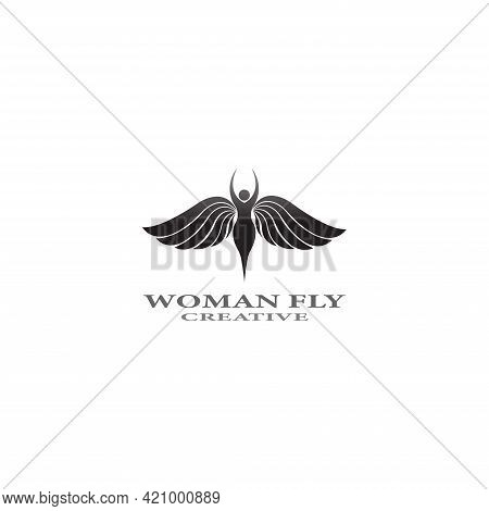 Women Fly Angel Logo Vector & Photo (Free Trial) | Bigstock