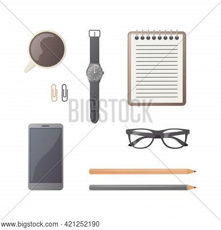 Work Object Set. Vector & Photo (Free Trial) | Bigstock