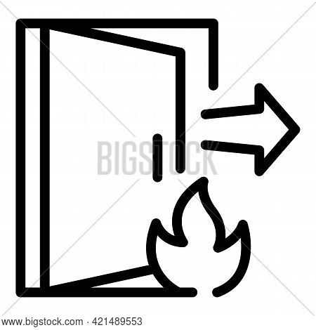 Fire Evacuation Icon Vector & Photo (Free Trial) | Bigstock