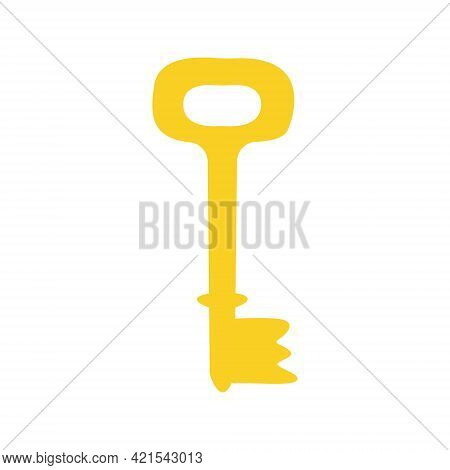 Simple Gold Key On Vector & Photo (Free Trial) | Bigstock