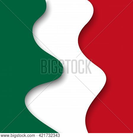 Mexican Flag Waving Clipart