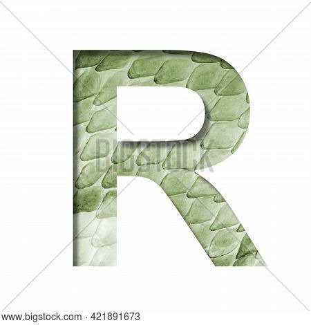Snake Font Letter R