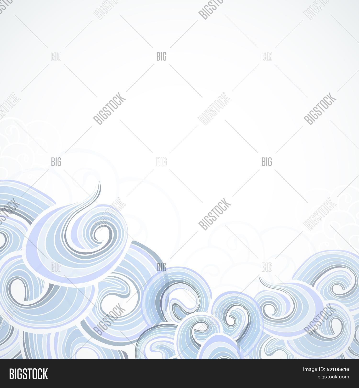 Blue Curly Pattern Vector & Photo (Free Trial) | Bigstock