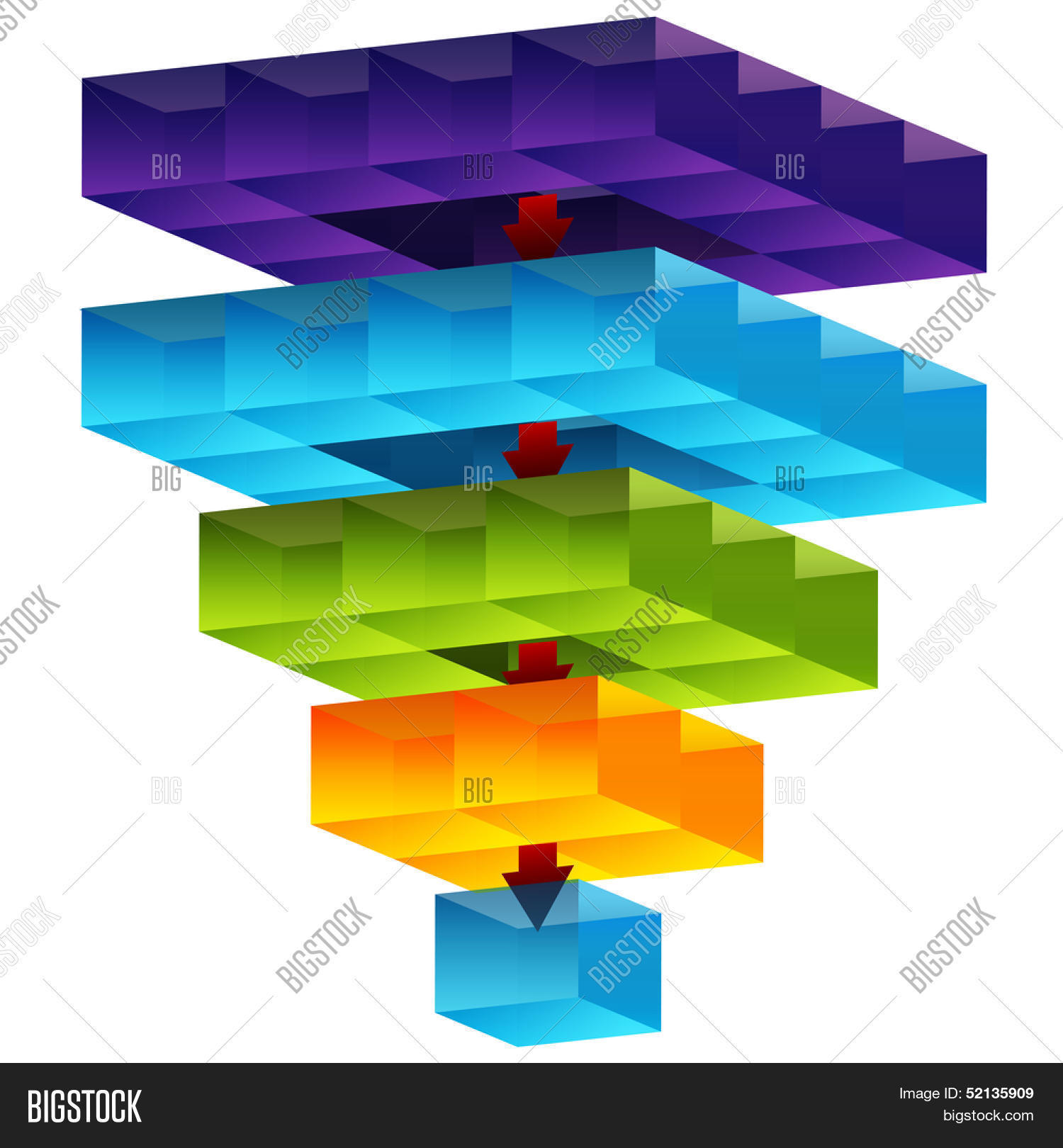 Image 3d Cube Funnel Vector & Photo (Free Trial) | Bigstock