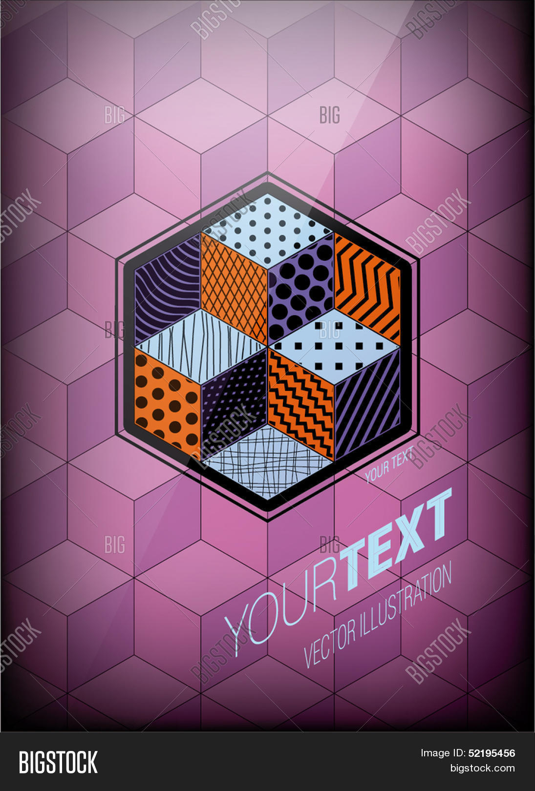 Poster Template. Cube Vector & Photo (Free Trial) | Bigstock