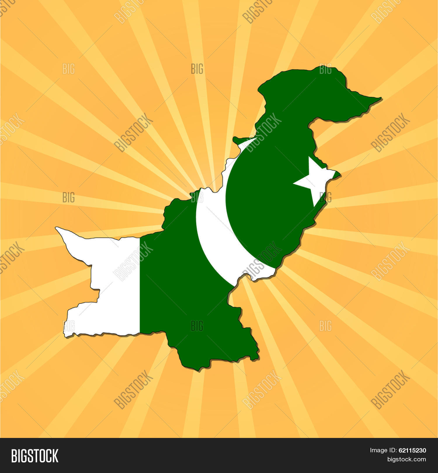 Pakistan Map Flag On Vector & Photo (Free Trial) | Bigstock