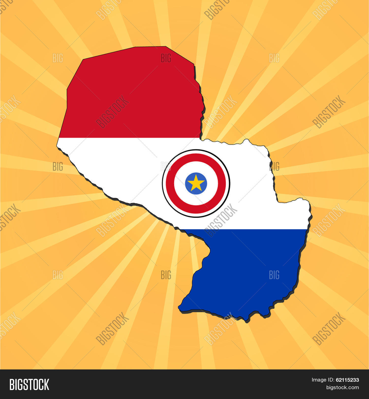 Paraguay Map Flag On Vector & Photo (Free Trial) | Bigstock