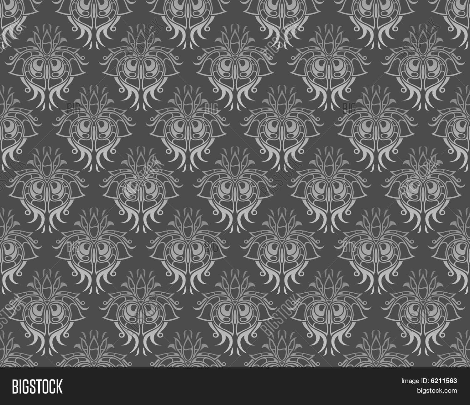 Gray Damask Pattern Vector & Photo (Free Trial) | Bigstock