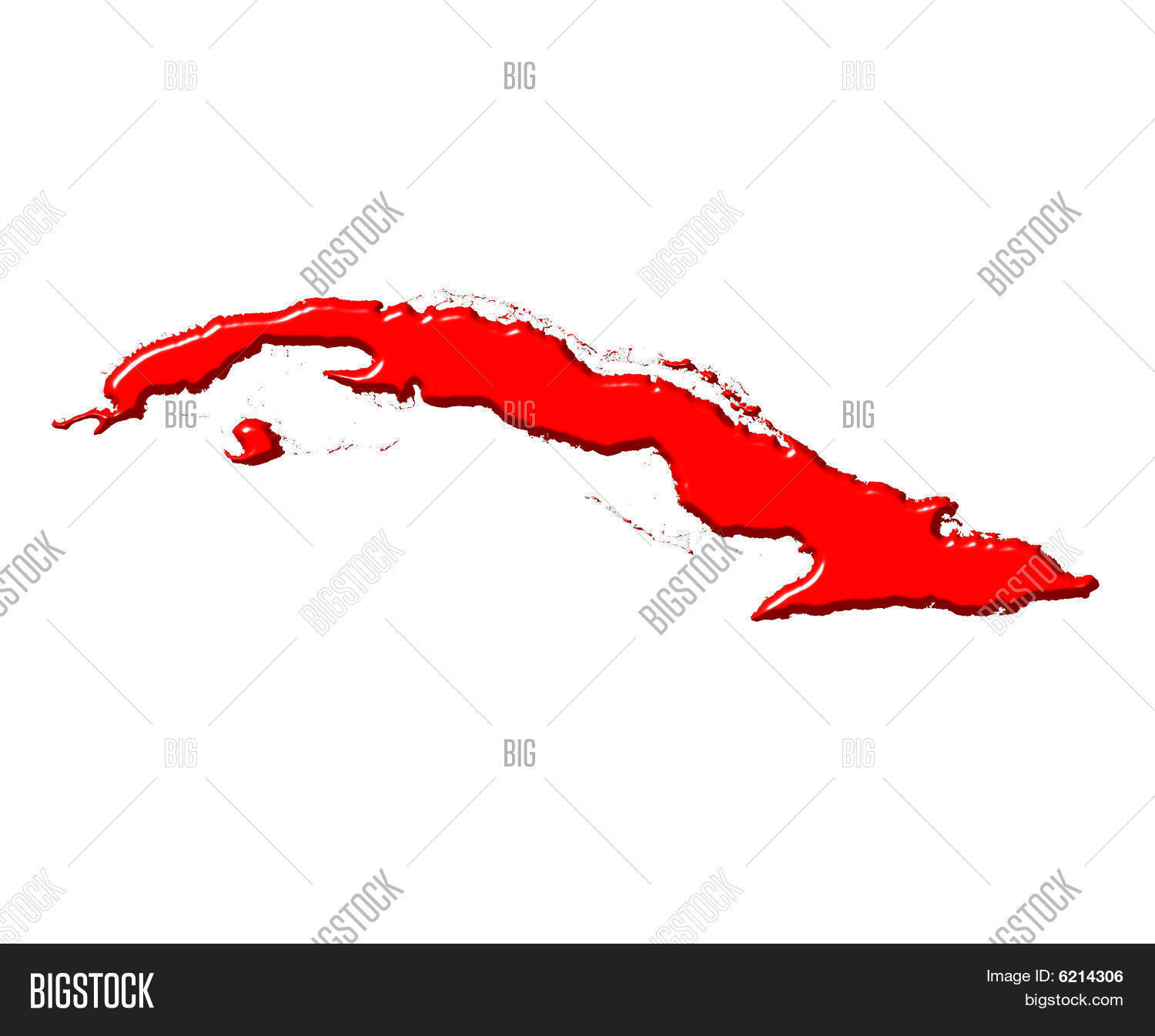 Cuba 3D Map National Image & Photo (Free Trial) | Bigstock