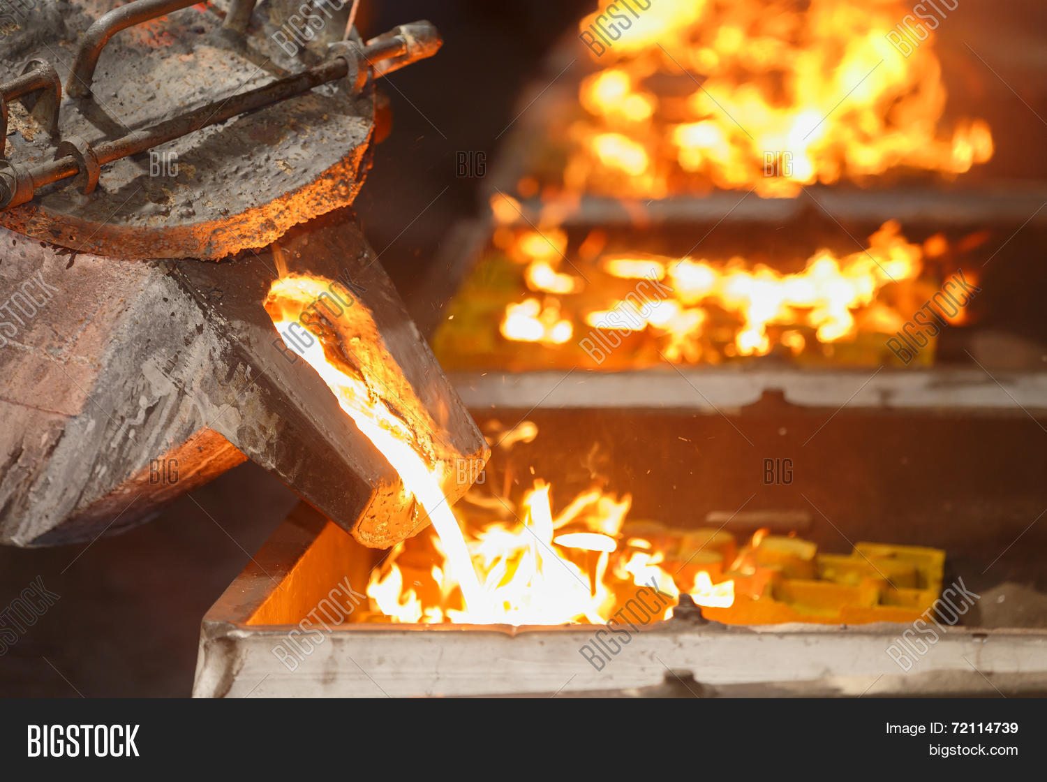 Pouring Molten Metal Image & Photo (Free Trial) | Bigstock