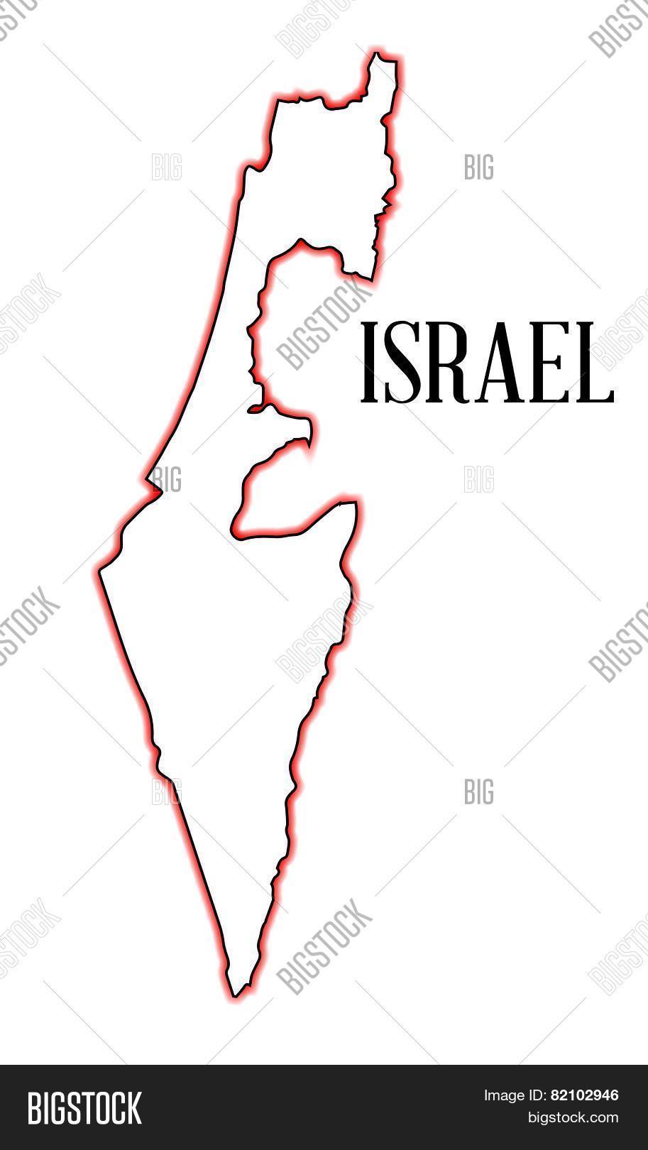 Israel Map Vector & Photo (Free Trial) | Bigstock