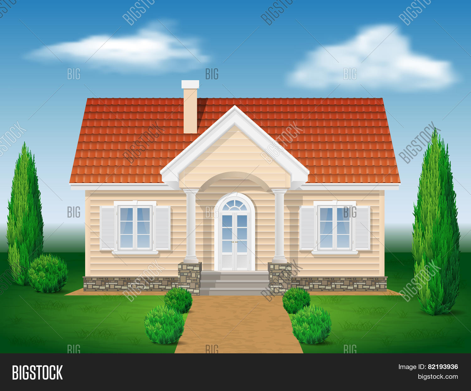 Cottage House Vector & Photo (Free Trial) | Bigstock