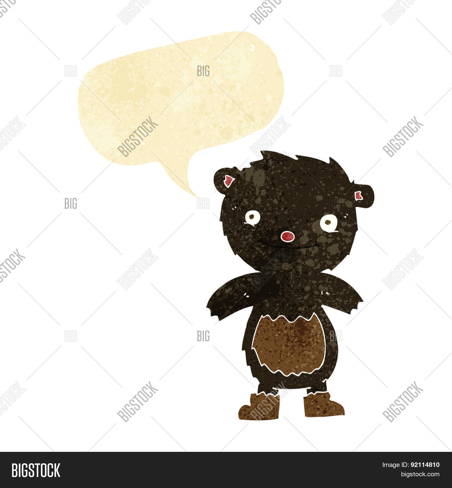 Cartoon Teddy Black Vector & Photo (Free Trial) | Bigstock