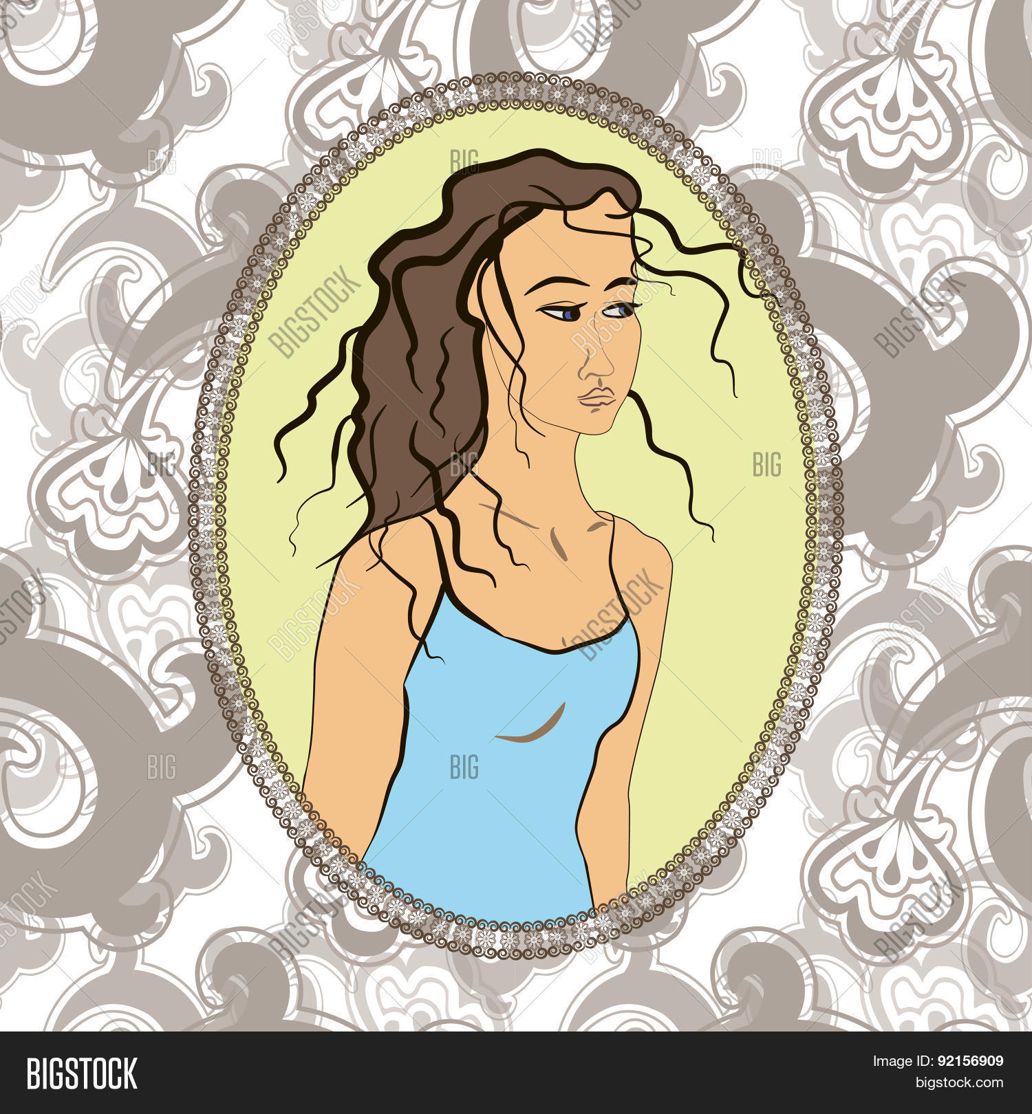 Vector Girl Frame Vector & Photo (Free Trial) | Bigstock