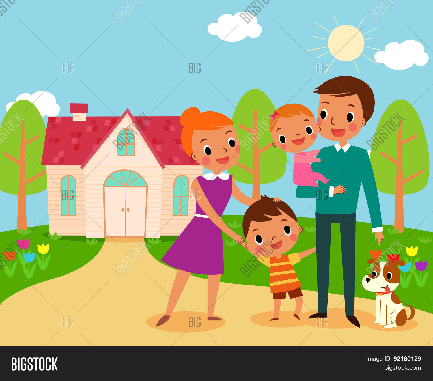 Happy Family Vector & Photo (Free Trial) | Bigstock