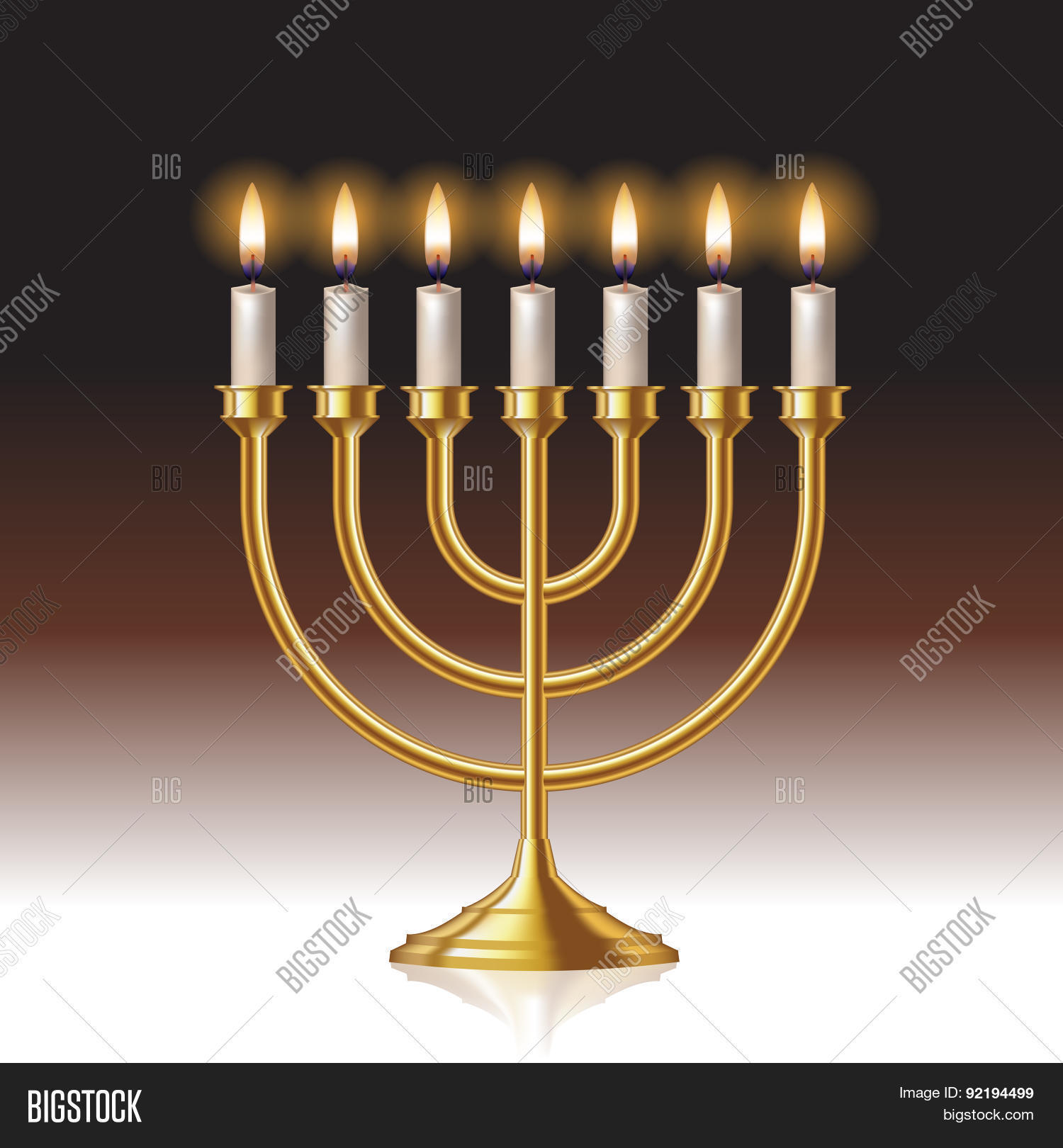 Menorah Candles Vector & Photo (Free Trial) | Bigstock