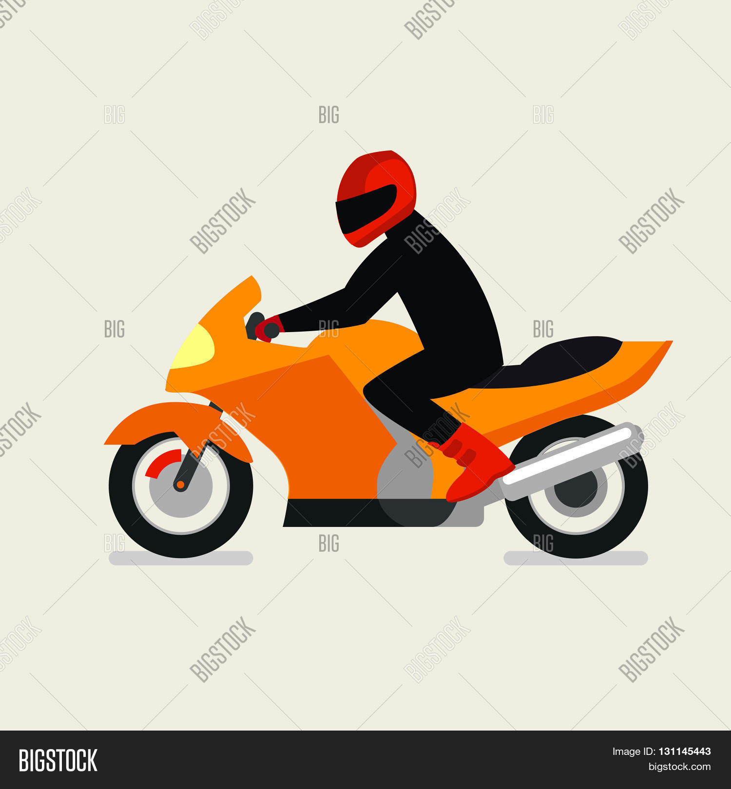 Motorcyclist On Vector & Photo (Free Trial) | Bigstock