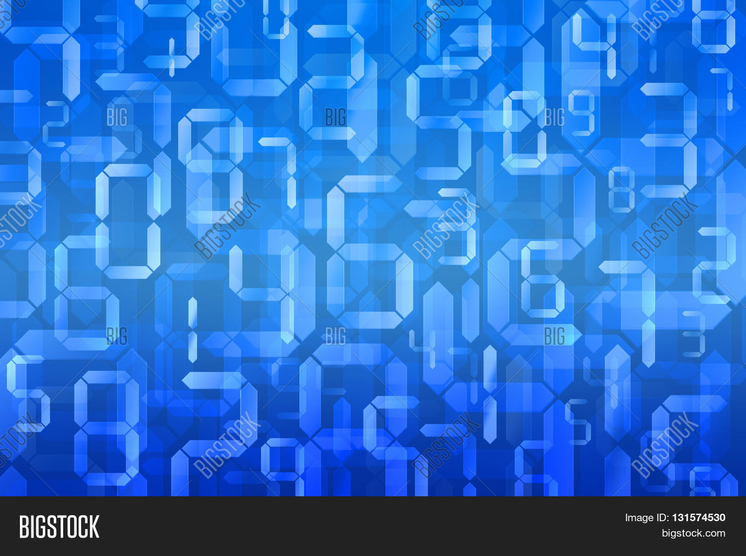 Digital Numbers Blue Image & Photo (Free Trial) | Bigstock