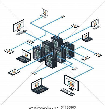 Data Isometric Set Vector & Photo (Free Trial) | Bigstock