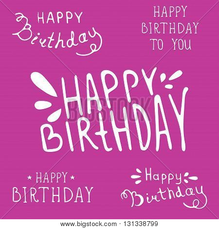 Set Happy Birthday Vector & Photo (Free Trial) | Bigstock