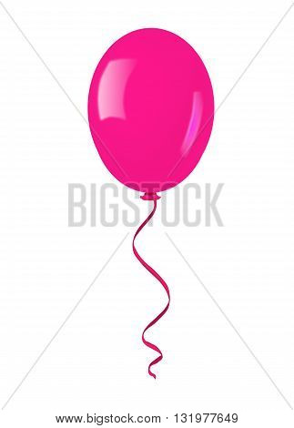 Single Pink Balloon Vector & Photo (Free Trial) | Bigstock