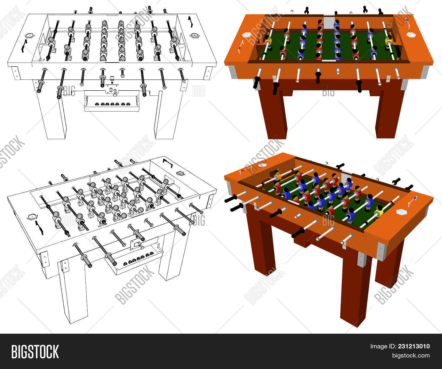 Football Soccer Table Vector & Photo (Free Trial) | Bigstock