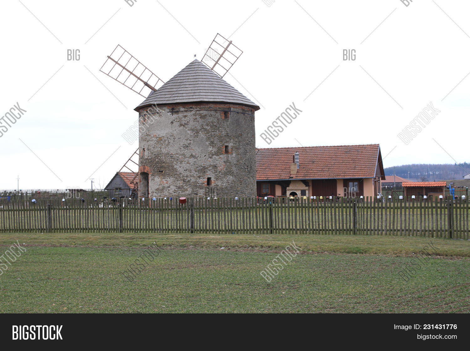 Wind Mill Historic Image & Photo (Free Trial) | Bigstock