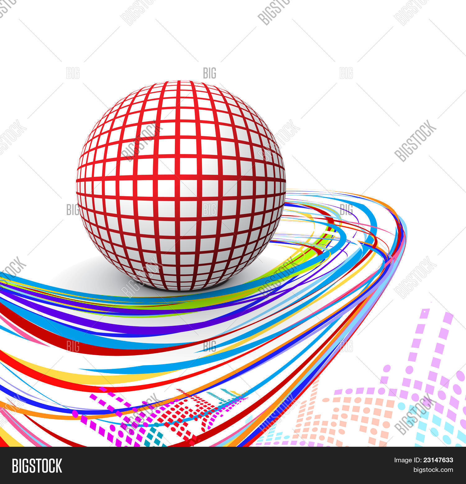 3D Sphere Wave Line Vector & Photo (Free Trial) | Bigstock