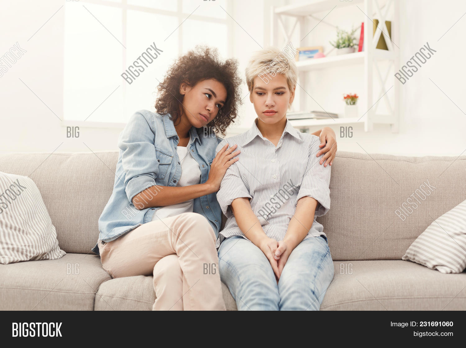 Two Sad Diverse Women Image & Photo (Free Trial) | Bigstock
