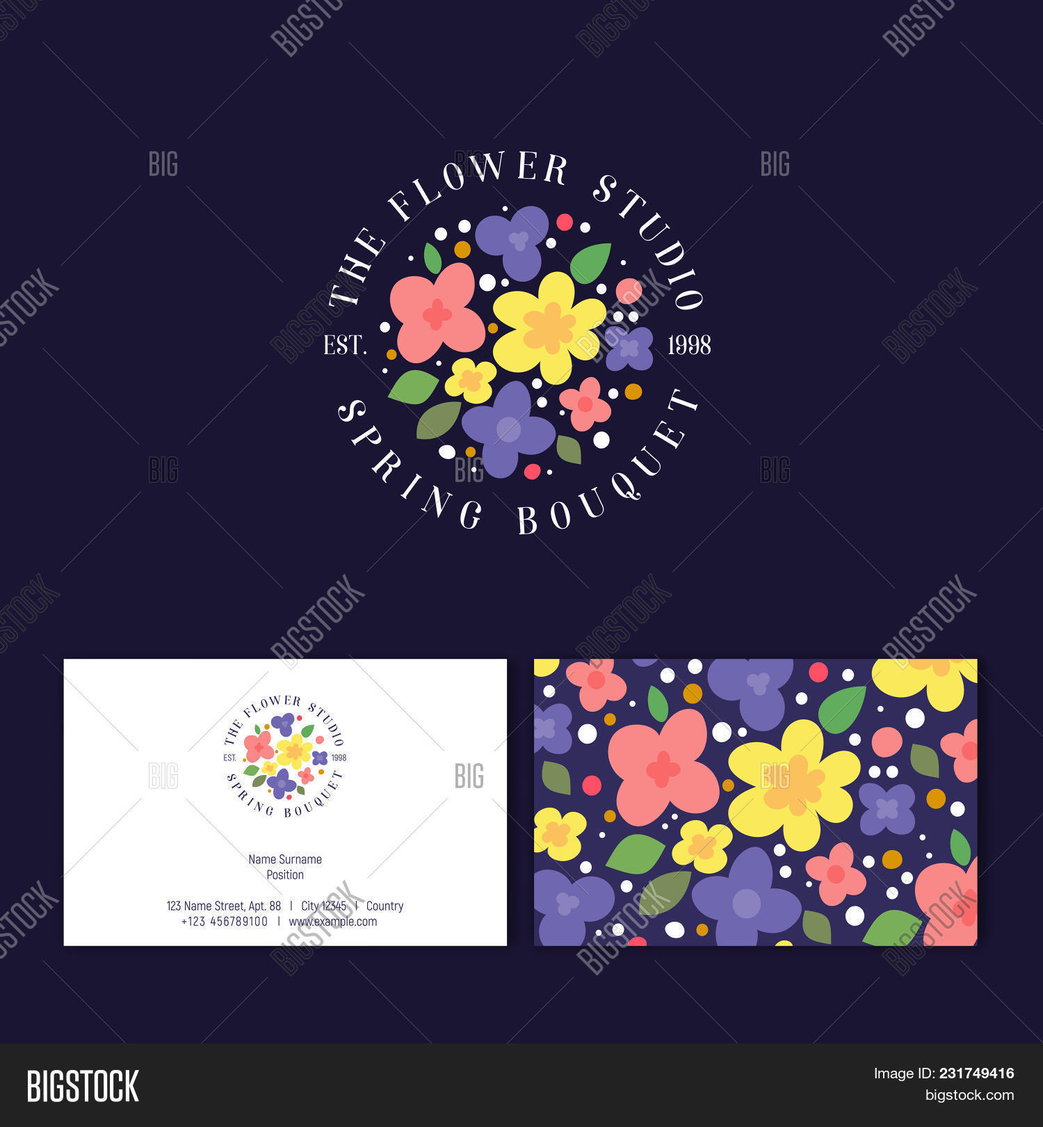 Flower Market Logo. Vector & Photo (Free Trial) | Bigstock