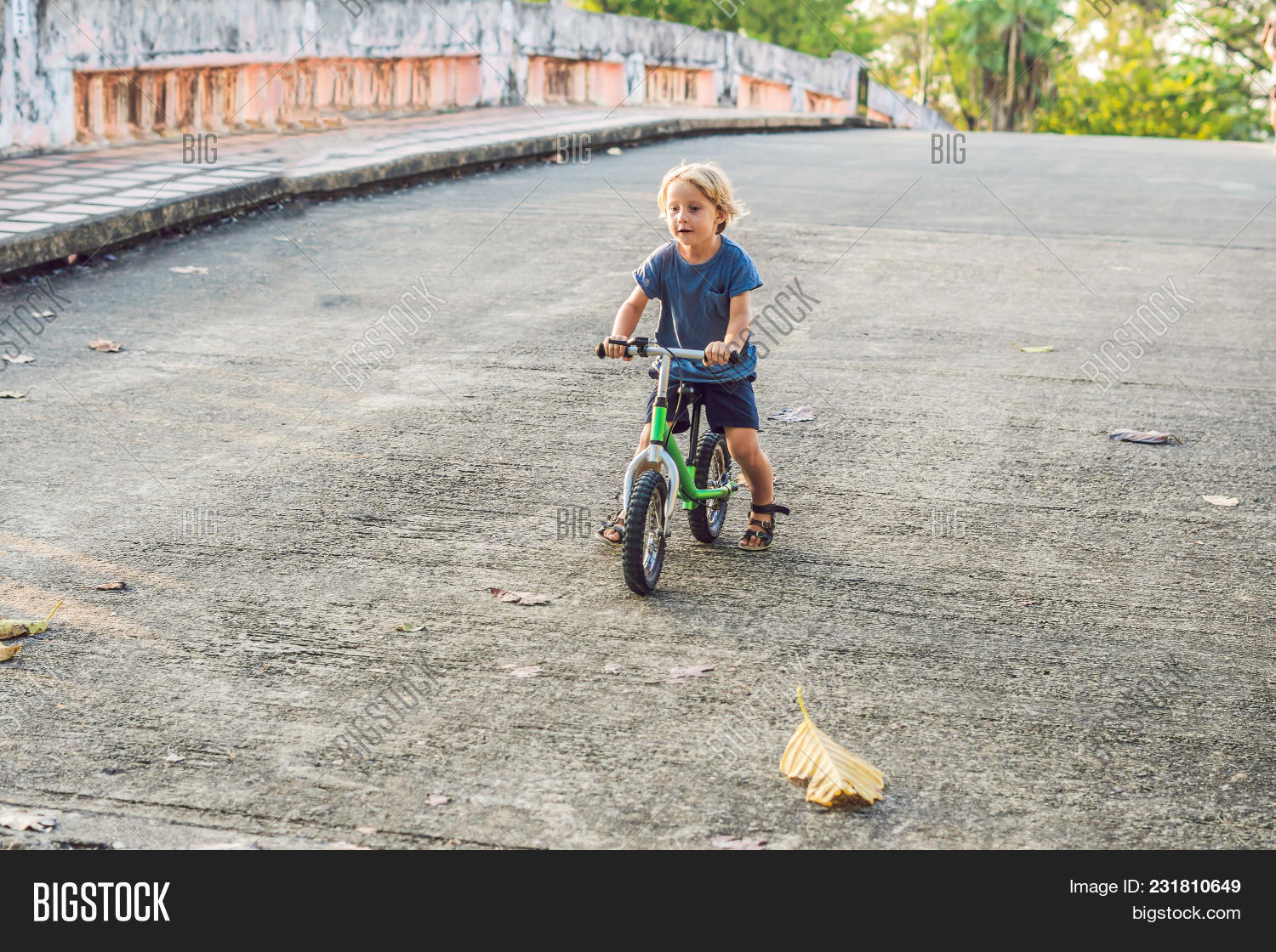 Little Boy On Bicycle Image & Photo (Free Trial) | Bigstock
