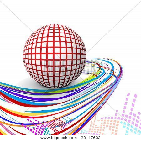 3D Sphere Wave Line Vector & Photo (Free Trial) | Bigstock