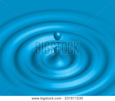 3d Water Ripple Drop Vector & Photo (Free Trial) | Bigstock