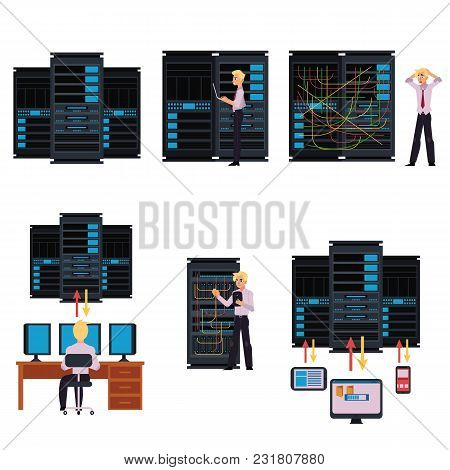 Data Centre Cartoon Images, Illustrations & Vectors (Free) - Bigstock