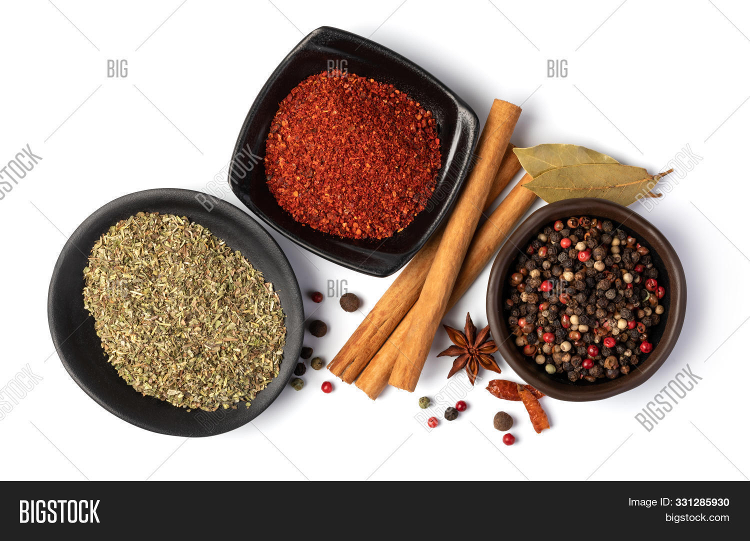 Spices Set Isolated On Image & Photo (Free Trial) | Bigstock