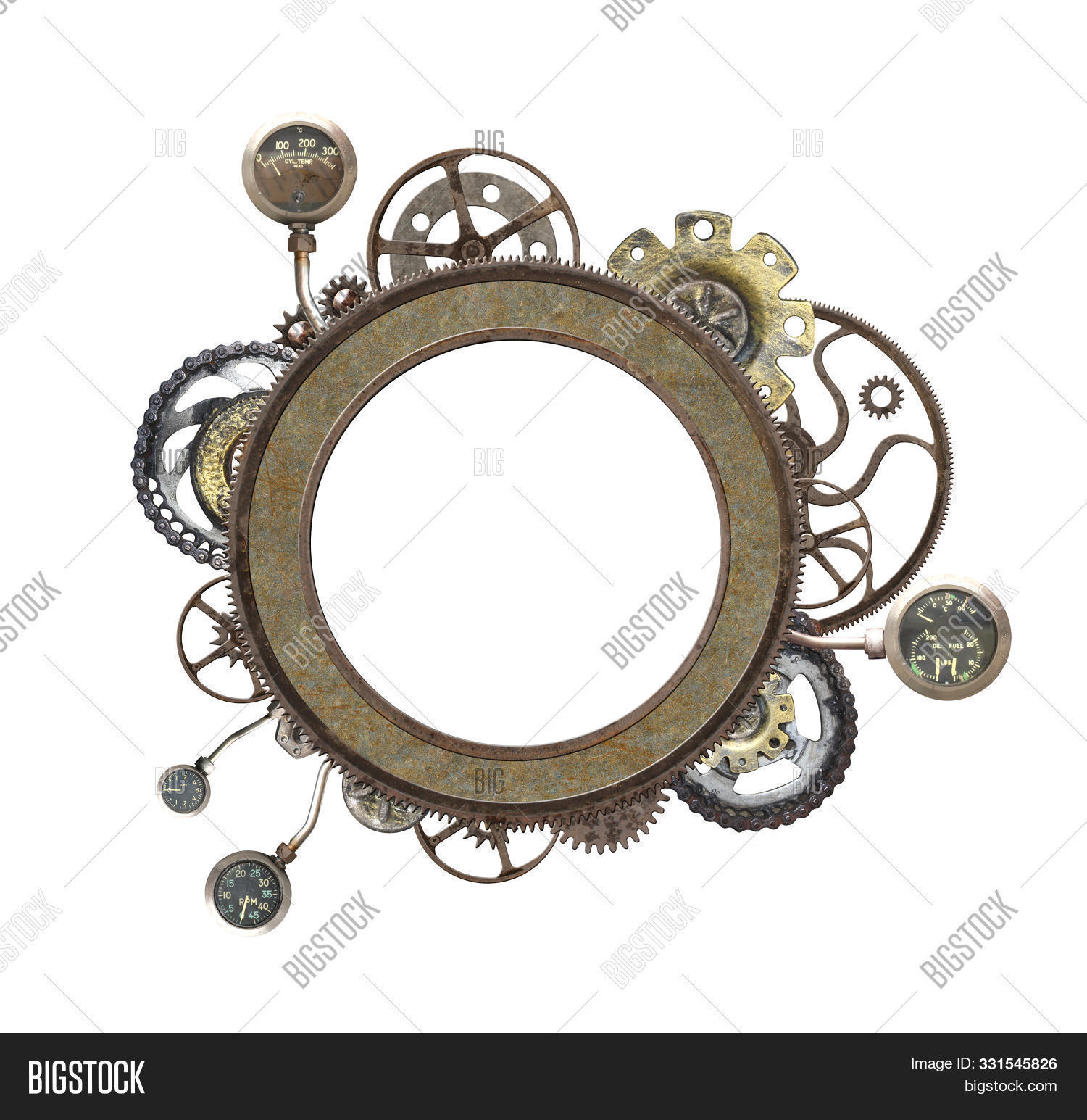 Metallic Round Frame Image & Photo (Free Trial) | Bigstock