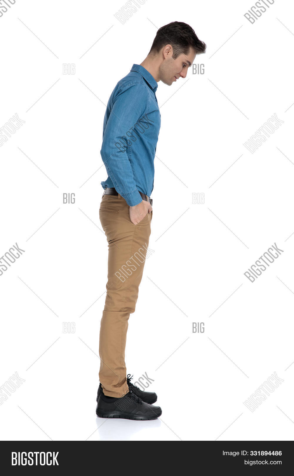 looking down profile view