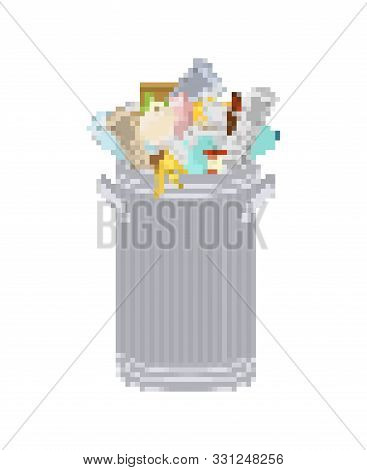 Trash Can Pixel Art. Vector & Photo (Free Trial) | Bigstock