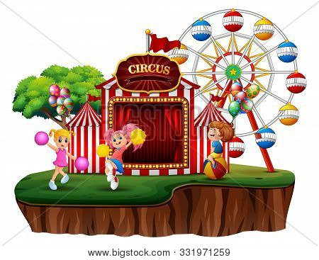 Cartoon Fun Park On Vector & Photo (Free Trial) | Bigstock