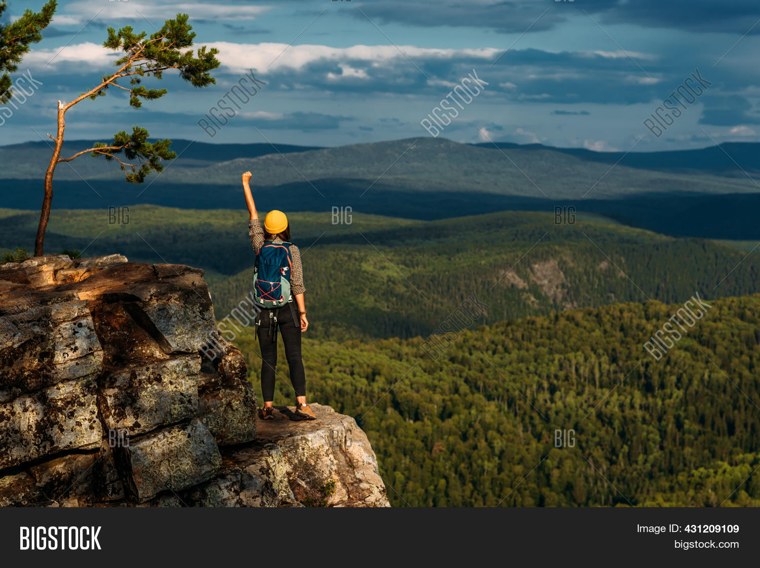 Traveler Happy Climb Image & Photo (Free Trial) | Bigstock