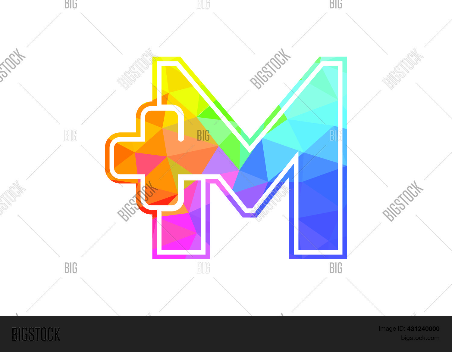 Initial M Monogram Vector & Photo (Free Trial) | Bigstock