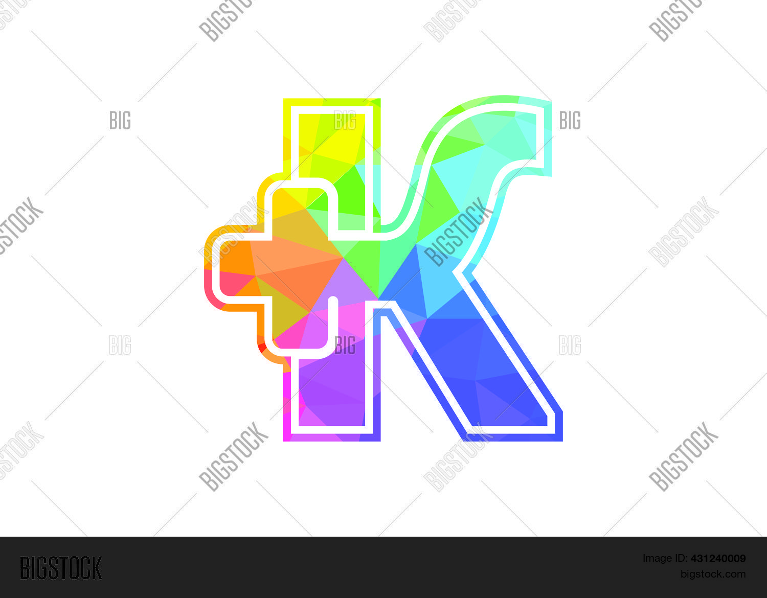 Initial K Monogram Vector & Photo (Free Trial) | Bigstock